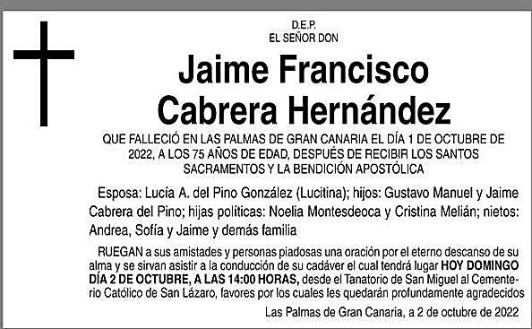 Jaime Francisco Cabrera Hernández | Canarias7